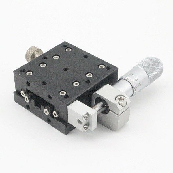 X Axis Cross Roller Slide Table , XY Axis Stage Micrometer Feed Type